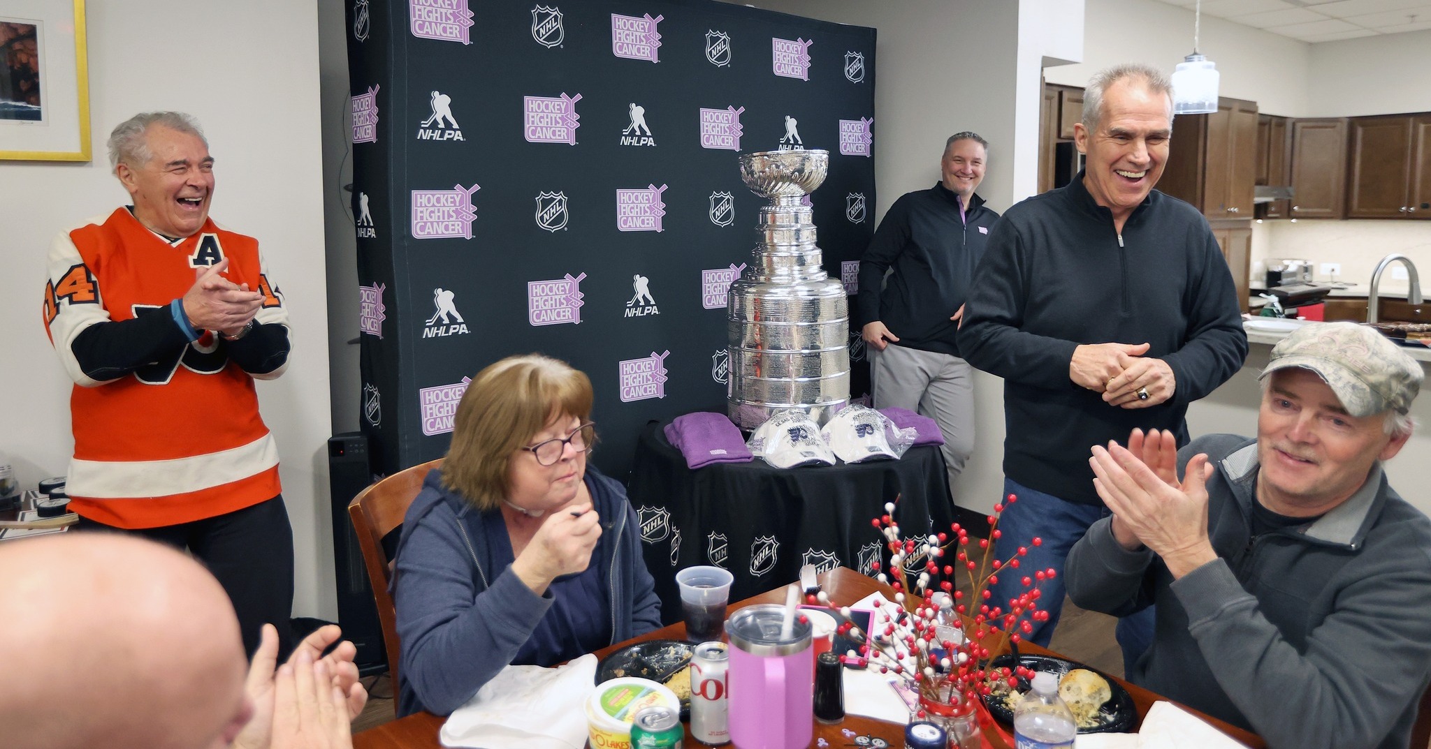 Watson Brothers Take Stanley Cup to Hope Lodge - Flyers Alumni